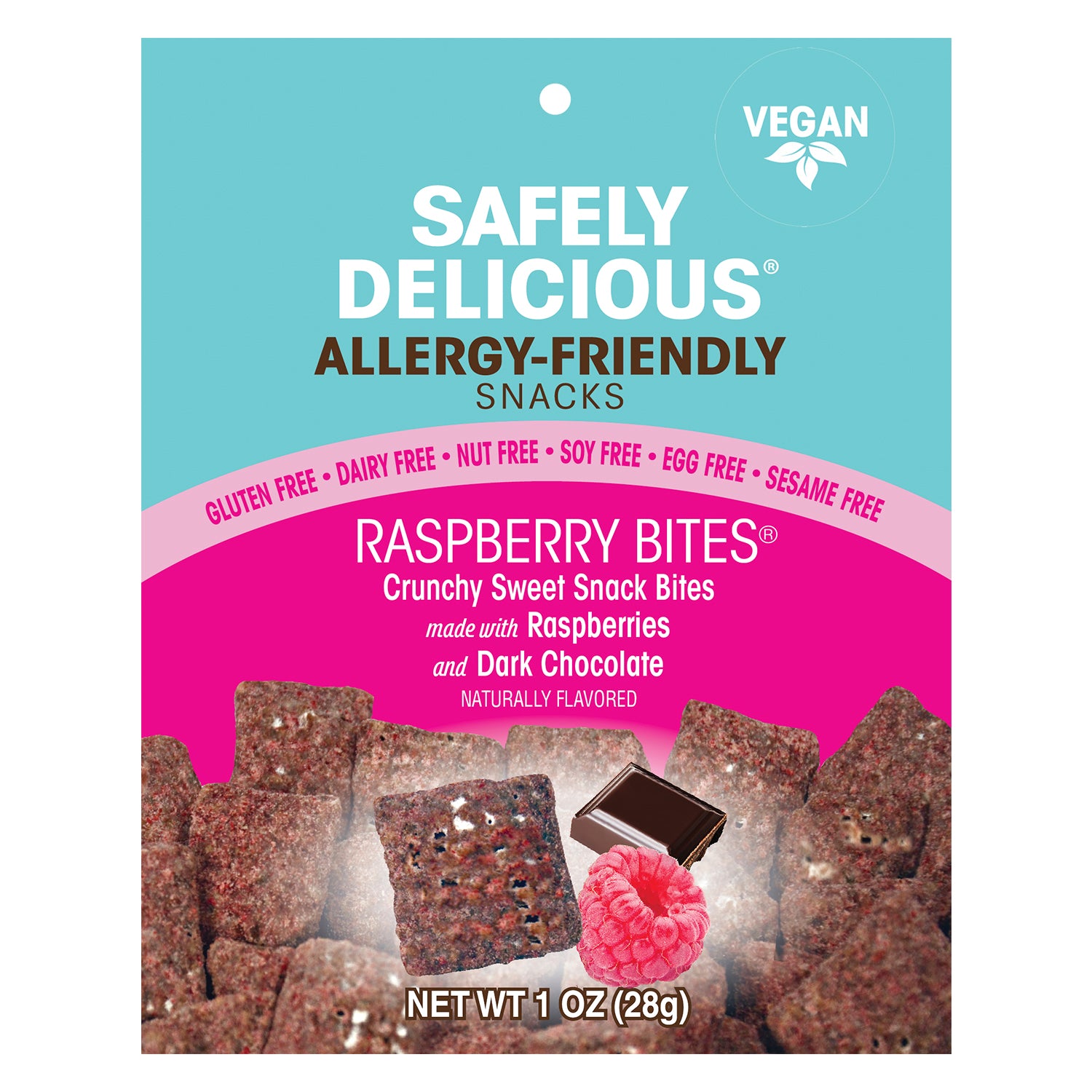Allergy-Friendly, Safe forSchool Snacks: Raspberry Bites with Dark ...