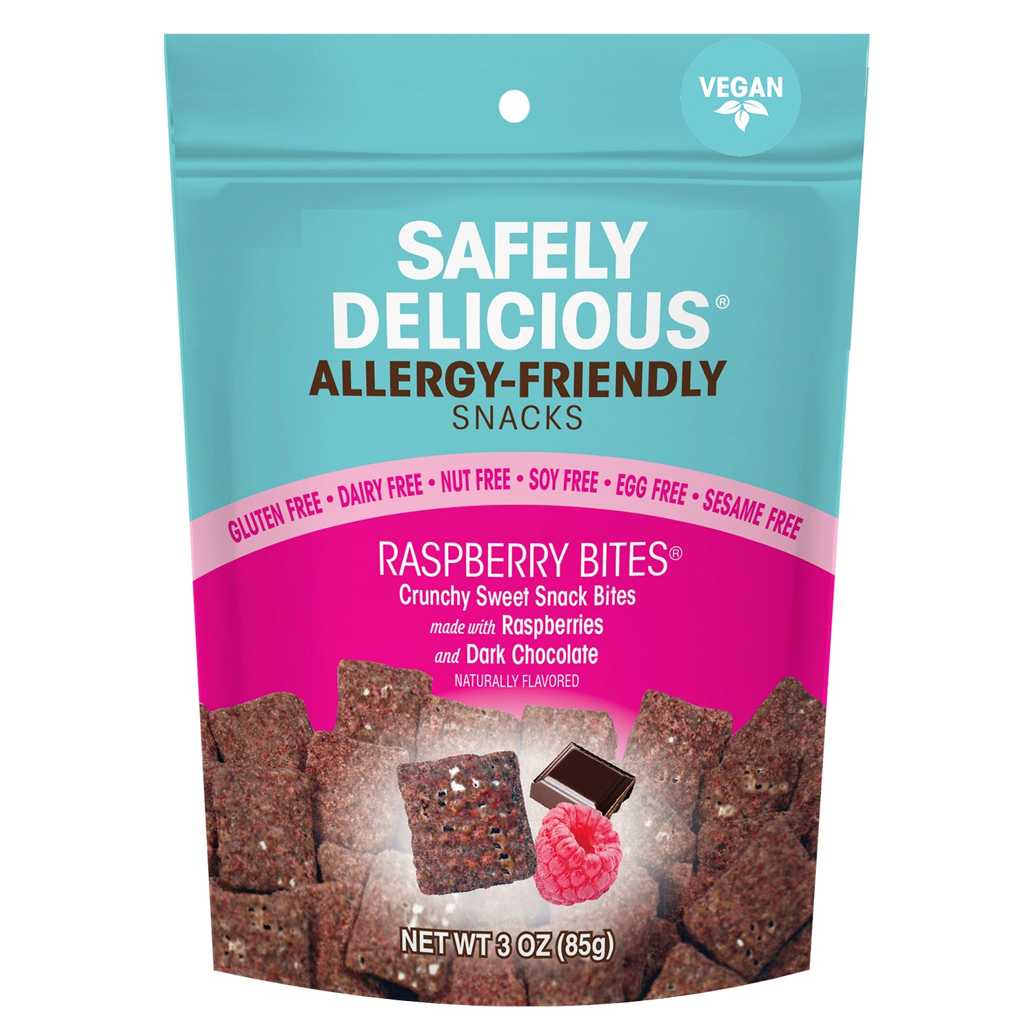 Allergy-Friendly, Safe forSchool Snacks: Raspberry Bites with Dark ...