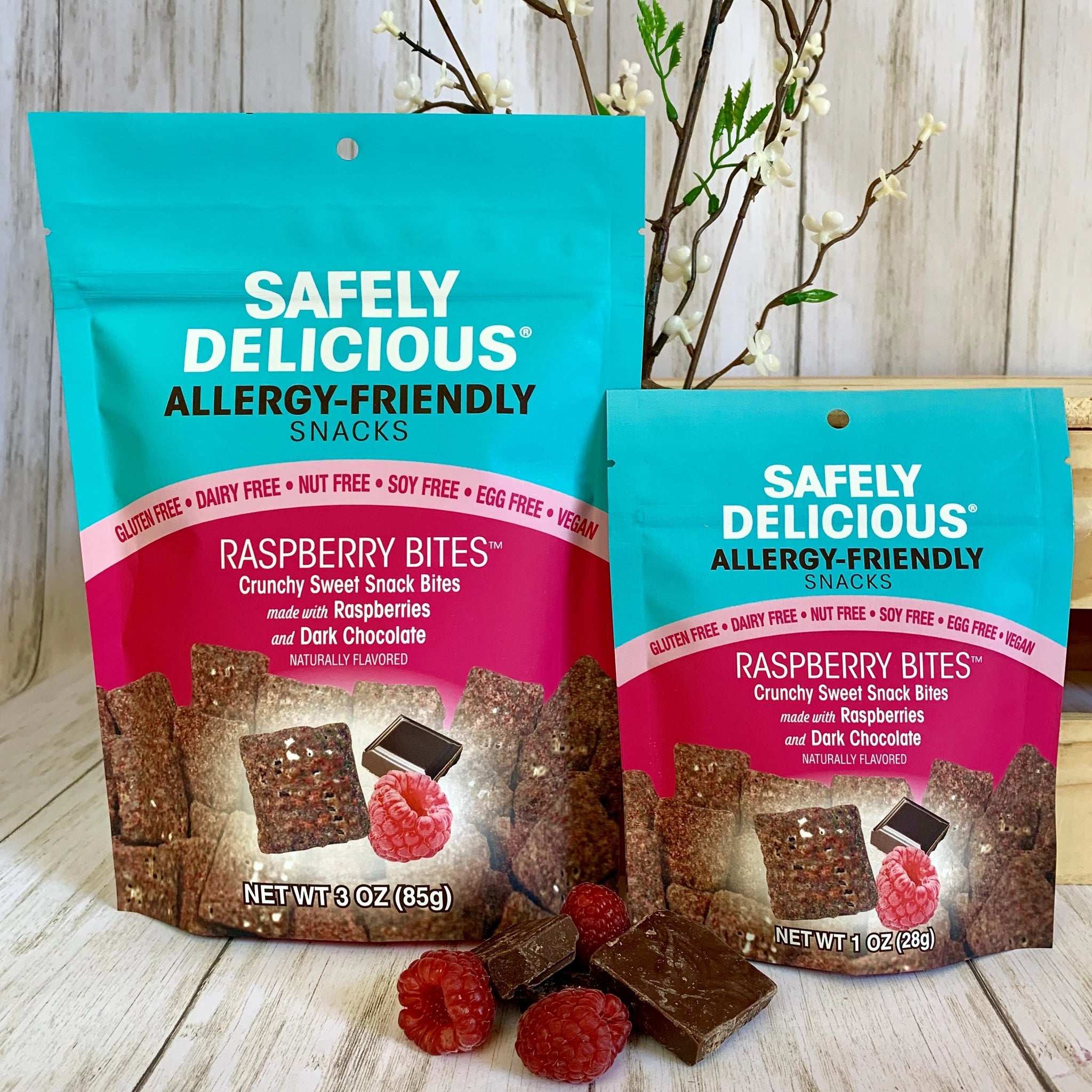Allergy-Friendly, Safe forSchool Snacks: Raspberry Bites with Dark ...